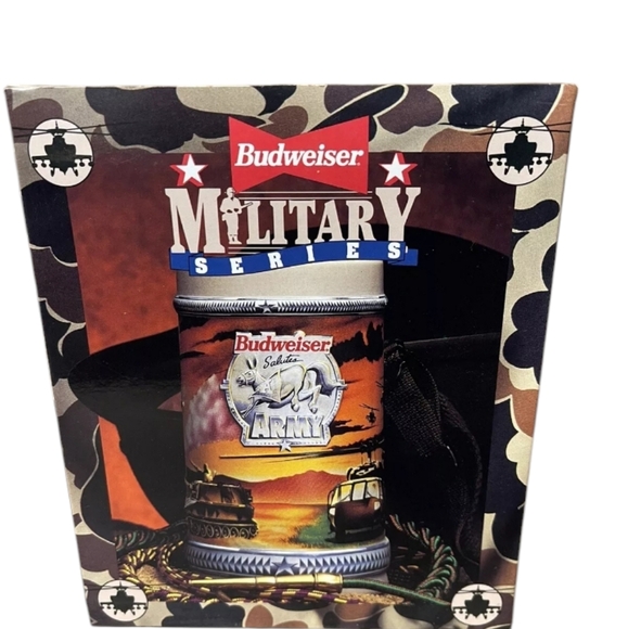Budweiser | Kitchen | Budweiser Military Army Beer Stein New In Box ...